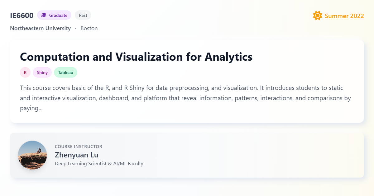 Computation and Visualization for Analytics | Teachings | Zhenyuan Lu, PhD | Machine Learning ...